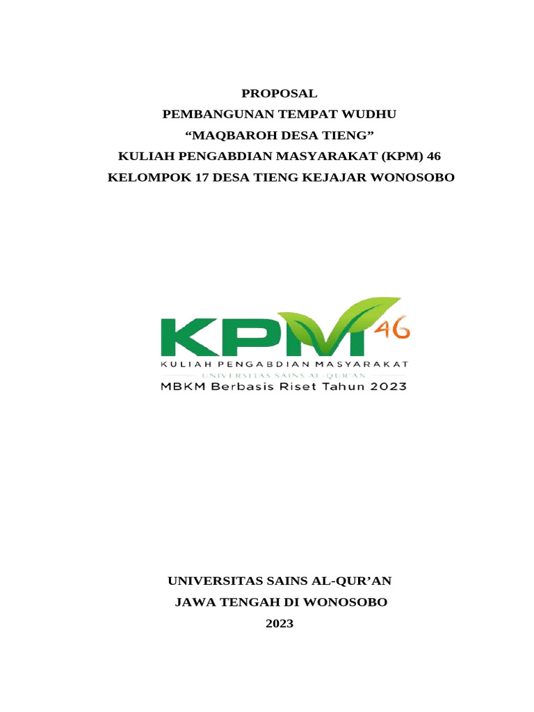 Proposal KPM 2023 | PDF