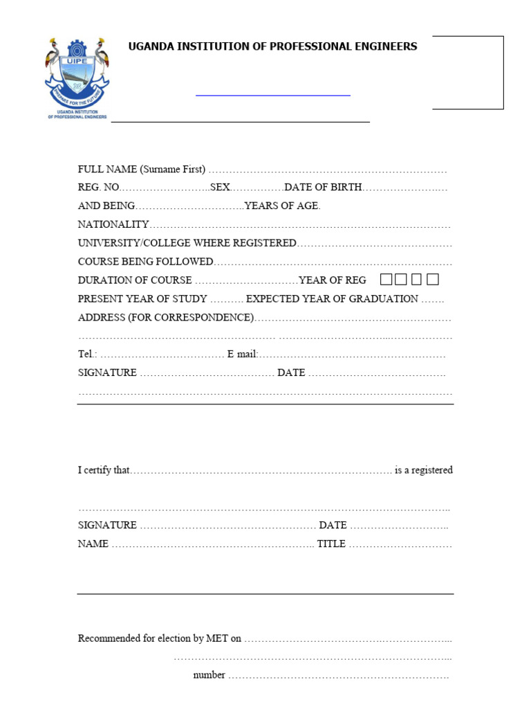 UIPE-Student-Membership-Application-Form | PDF