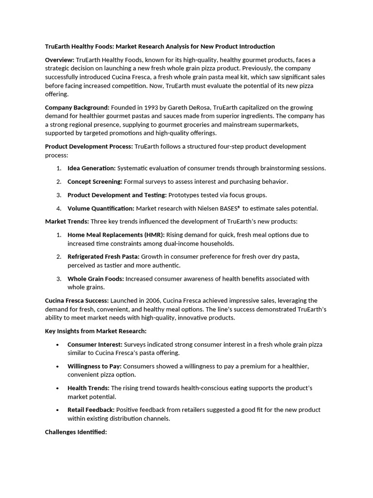 Truearth HBR Case | PDF