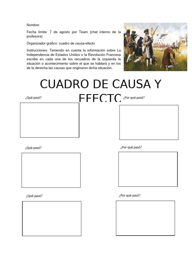 Rutina de Pensamiento Causa y Efecto | PDF