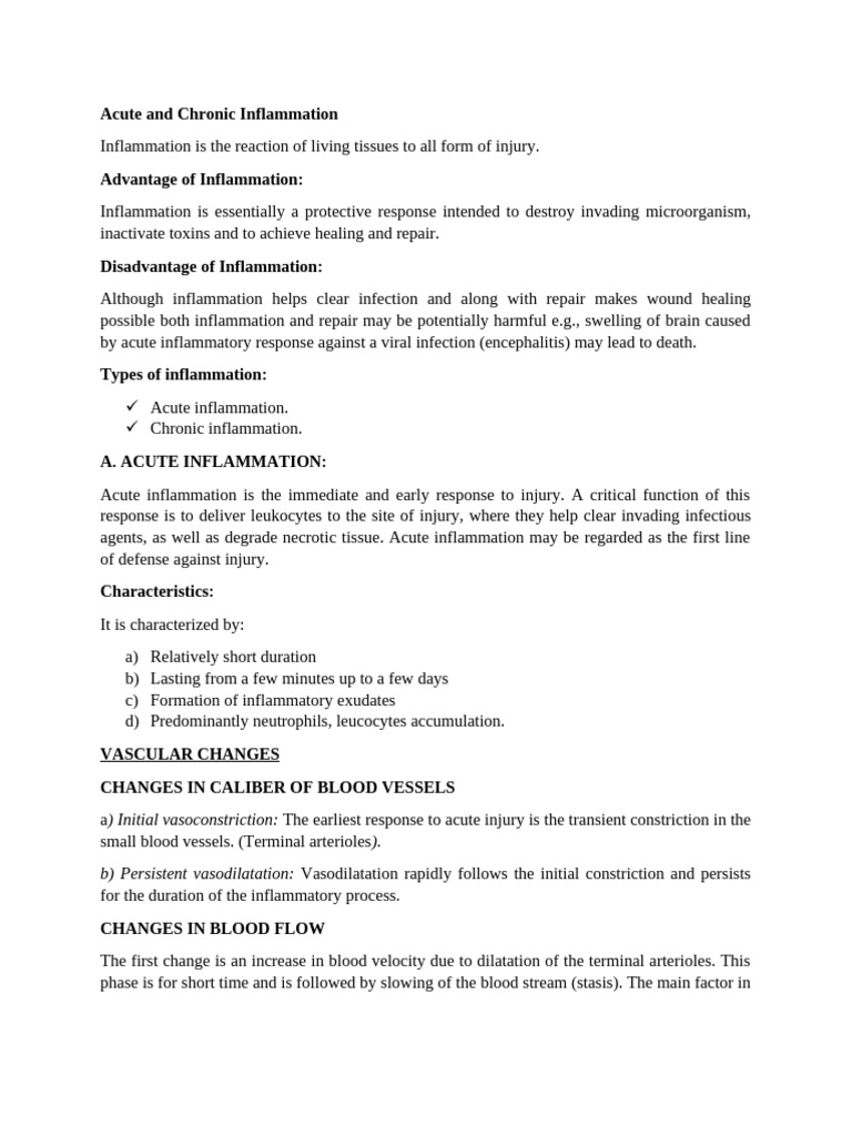 Acute and Chronic Inflammation | PDF