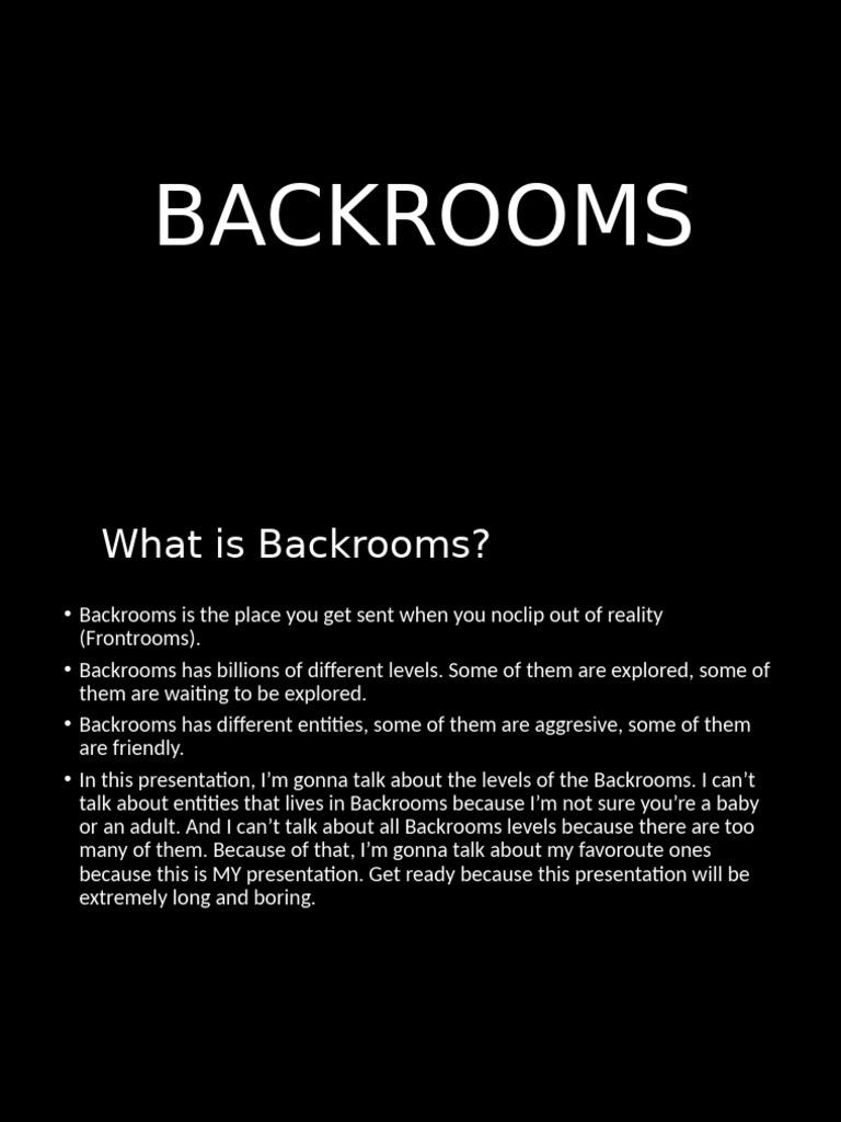 Backrooms | PDF