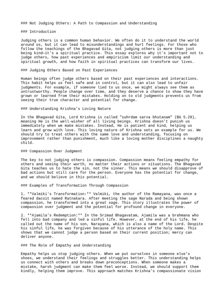 Do Not Judge Others 3 | PDF