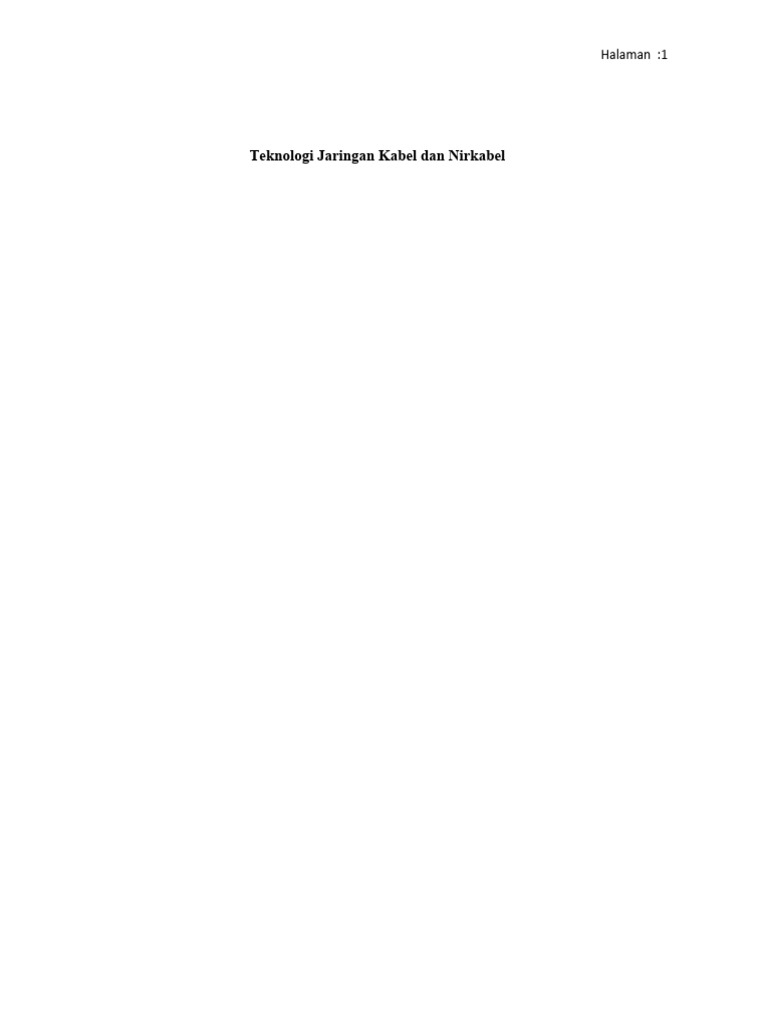 Materi Teknologi Jaringan Kabel Dan Nirkabel XI-TKJ | PDF Materi Teknologi Jaringan Kabel Dan Nirkabel XI-TKJ | PDF