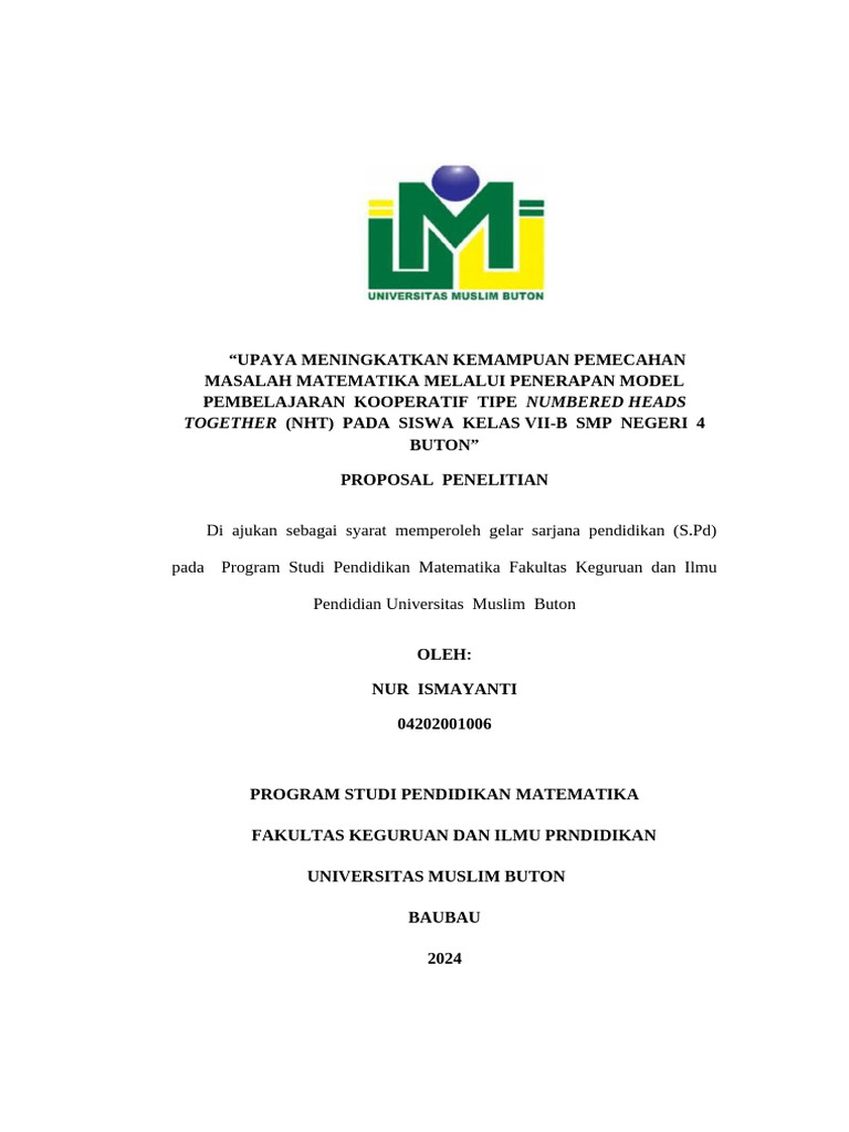 Matematika Proposal 4 | PDF