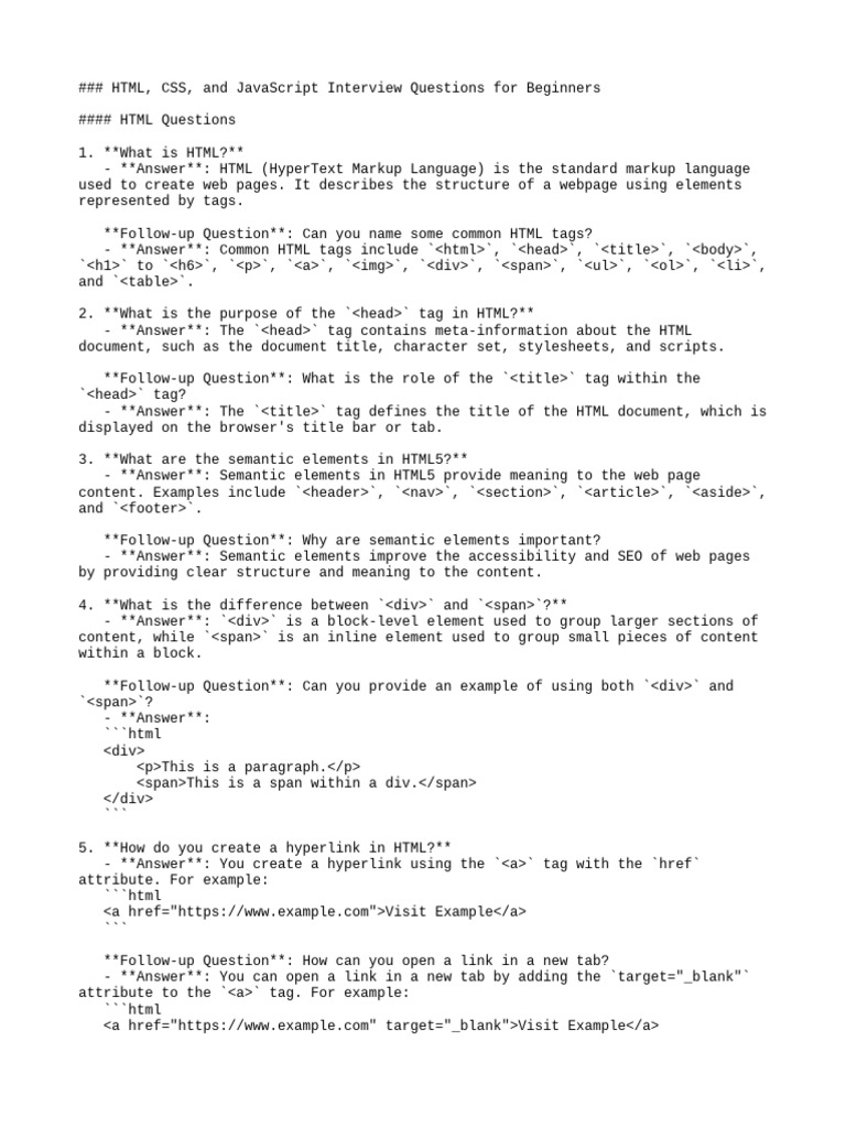 HTML Css Js Intro | PDF