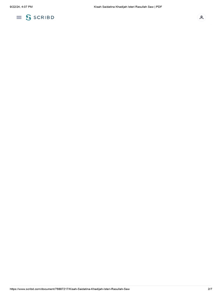 Kisah Saidatina Khadijah Isteri Rasullah Saw Pdf Pdf