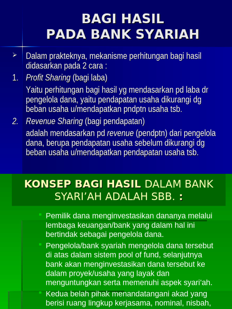 3.bagi Hasil Pada Bank Syariah | PDF
