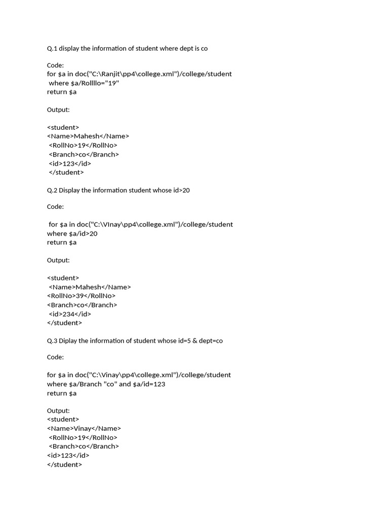 Practical 4 Output | PDF Practical 4 Output | PDF