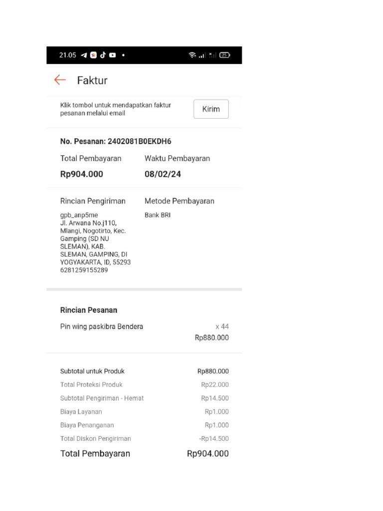 Nota Pin Shopee | PDF