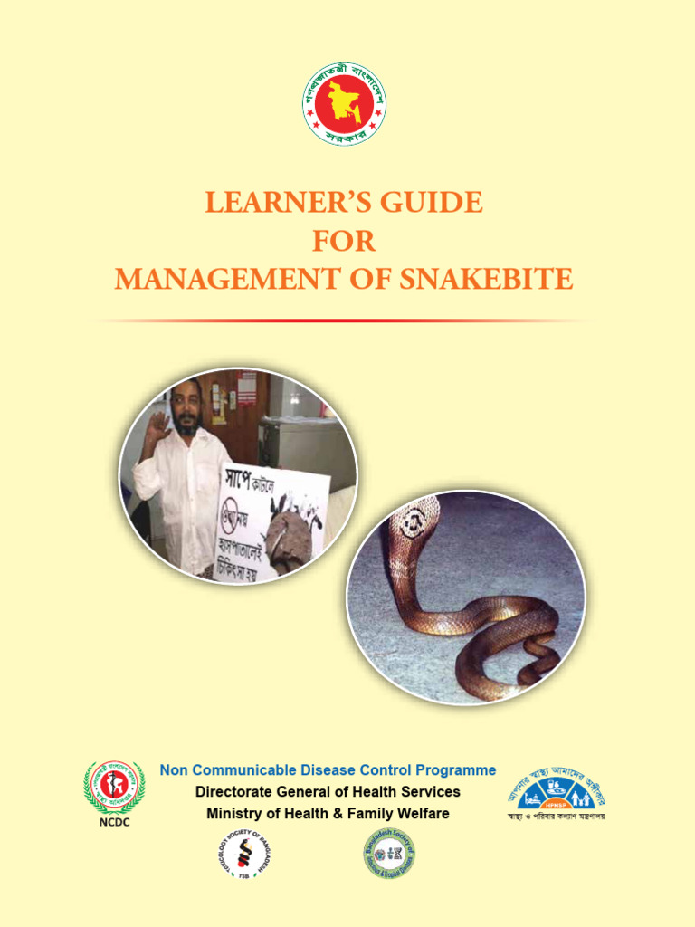 Learner'S Guide FOR Management of Snakebite: Non Communicable Disease Control Programme | PDF