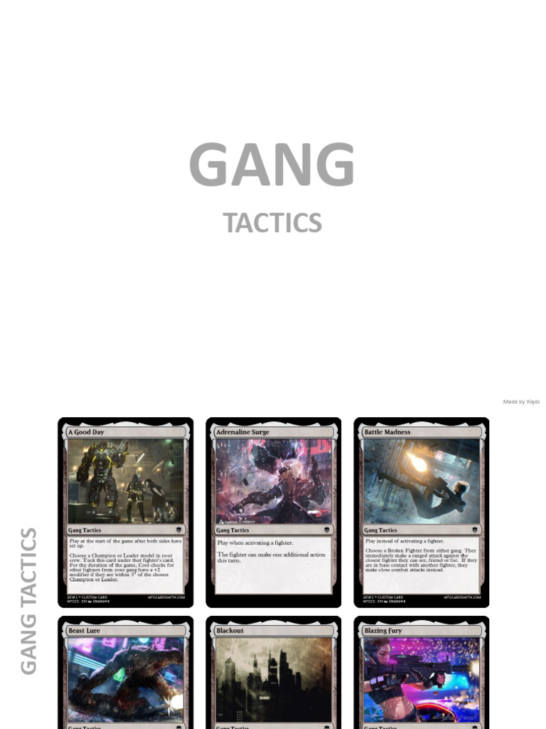 Necromunda Underhive - Custom Gang Cards PRINT | PDF | Role Playing Games