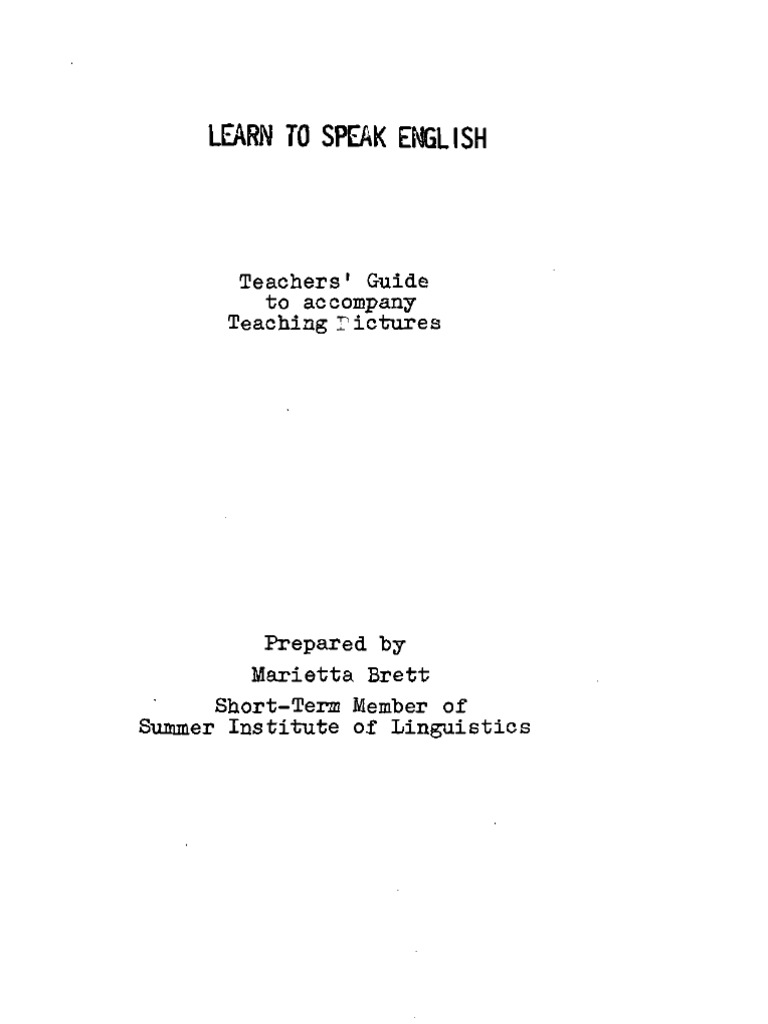 BLW Learn To Speak English | PDF