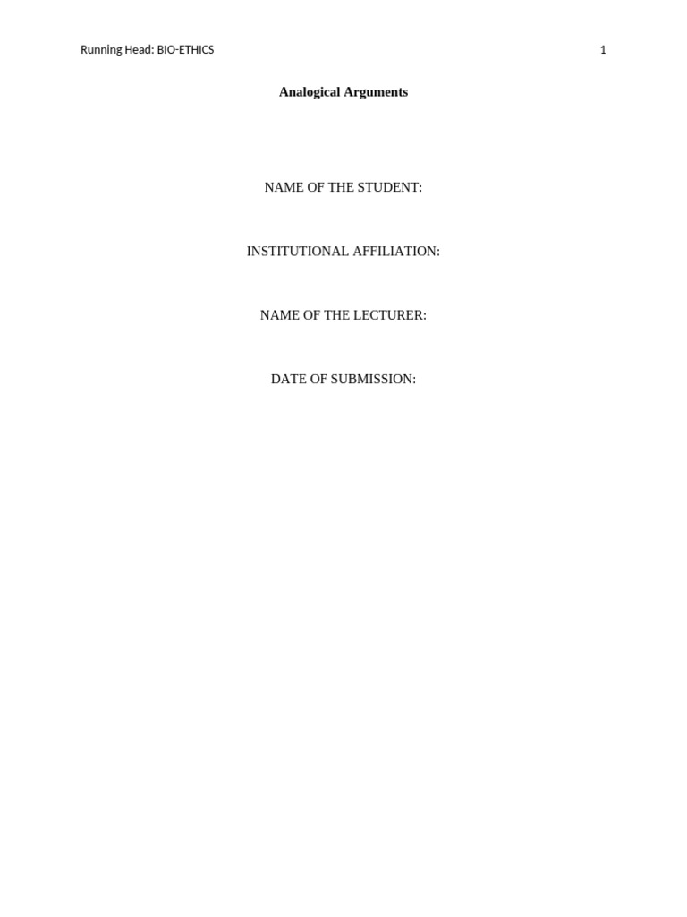 Analogical Arguments - Edited | PDF