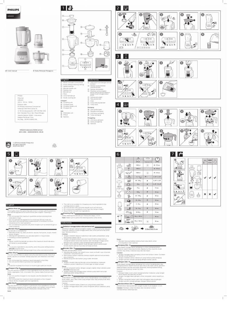 Petunjuk Series 5000 HR2223 Philips Hal 1 | PDF