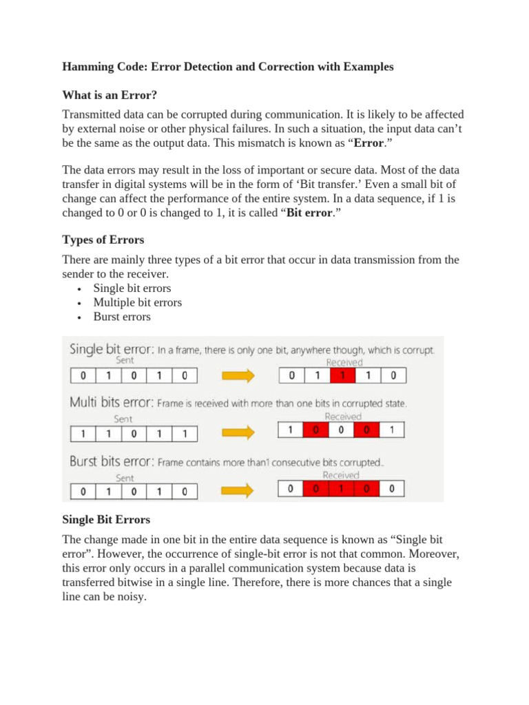 Hamming Code | PDF