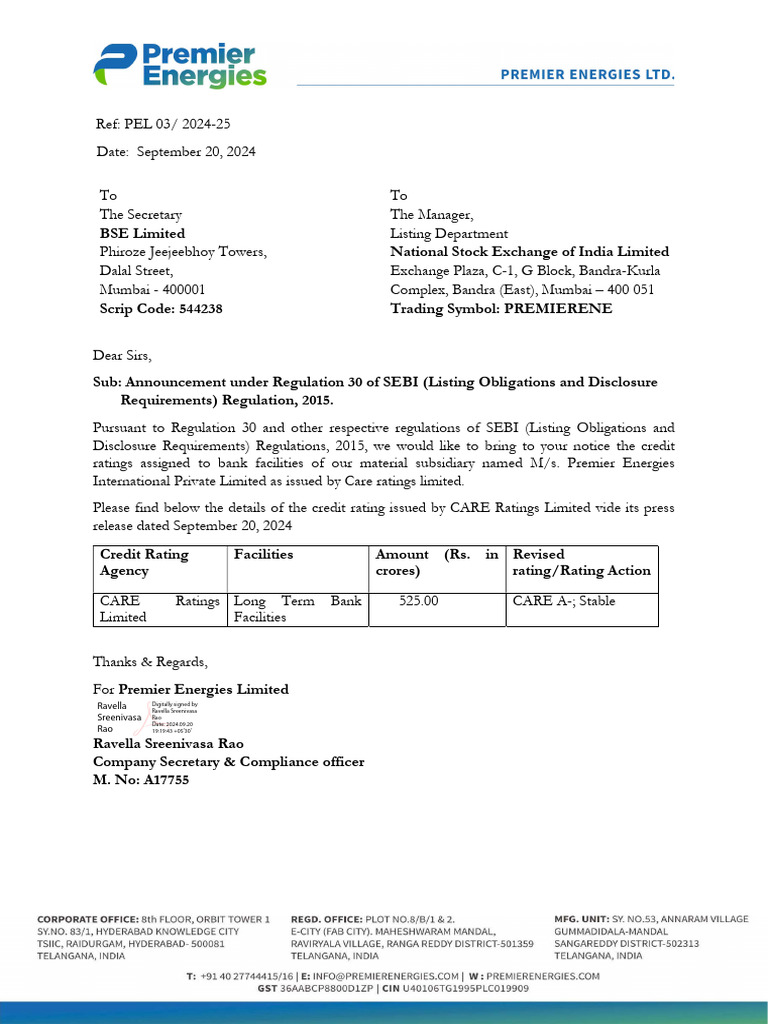 Digitally Signed by Ravella Sreenivasa Rao Date: 2024.09.20 19:19:43 ...