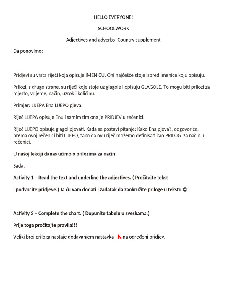 Adjectives & Adverbs for Students | PDF | Semantic Units | Linguistic Morphology