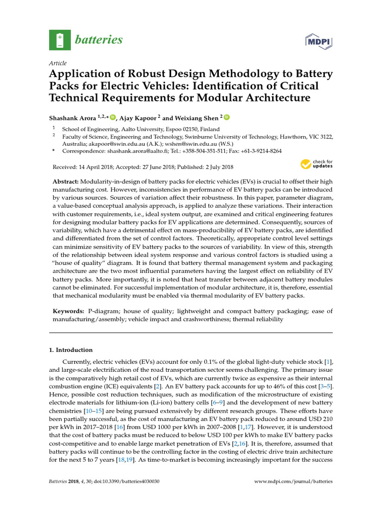 Basic Fundamental of Battery Pack Design | PDF