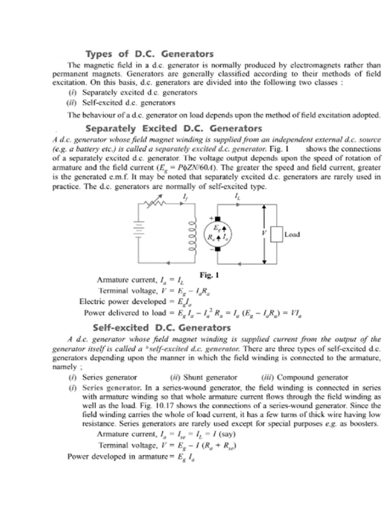 DC Generators - Tutorial(1) | PDF