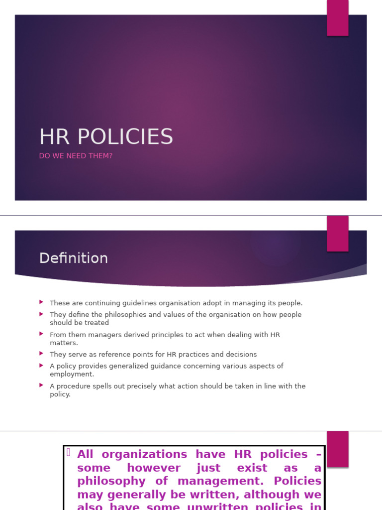 HR Policies | PDF