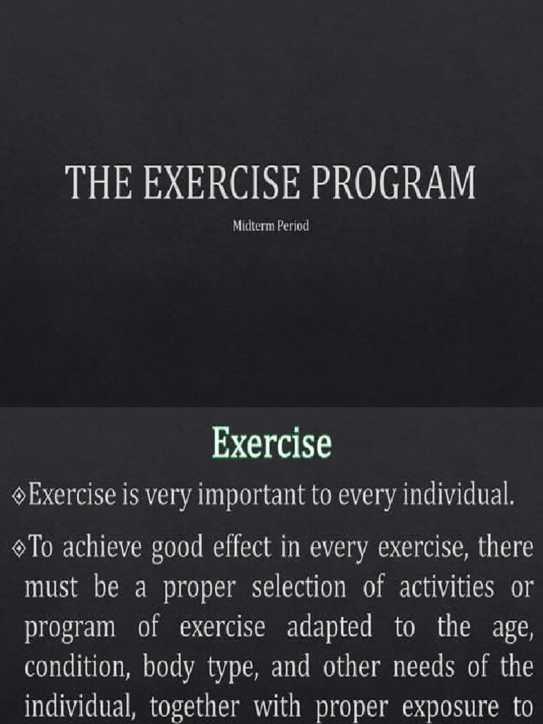 Exercise Program | PDF