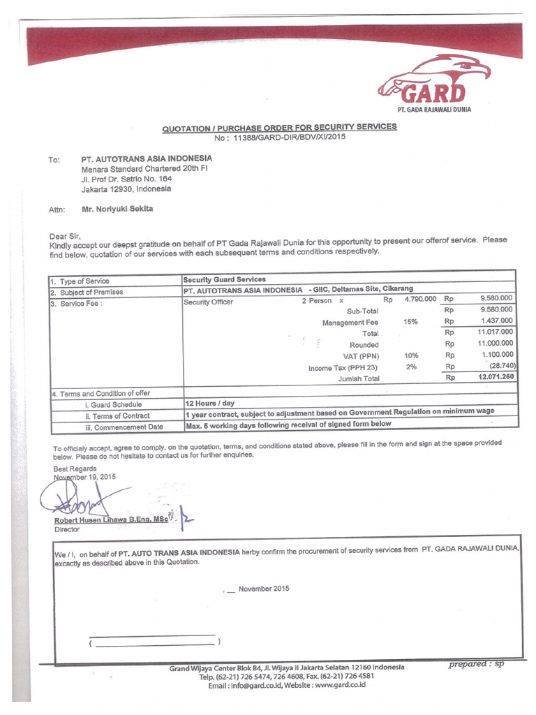 Quotation No. 1 | PDF