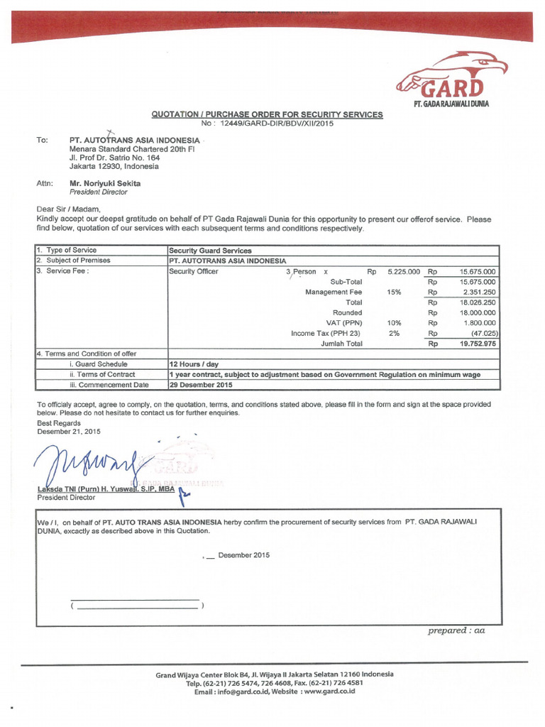 Quotation No. 2 | PDF