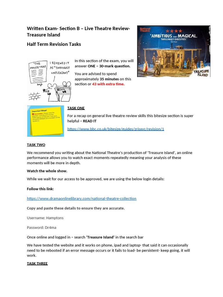 Treasure Island Revision Moments | PDF