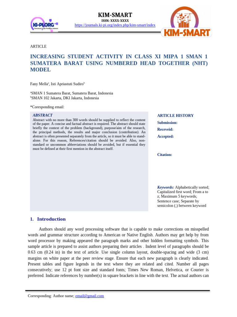 KIM-SMART TEMPLATE 2022 ENG | PDF