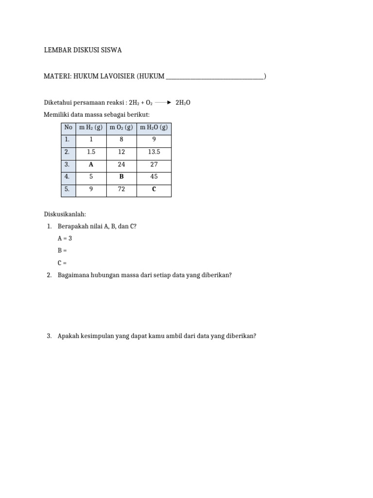 Lembar Diskusi Siswa | PDF