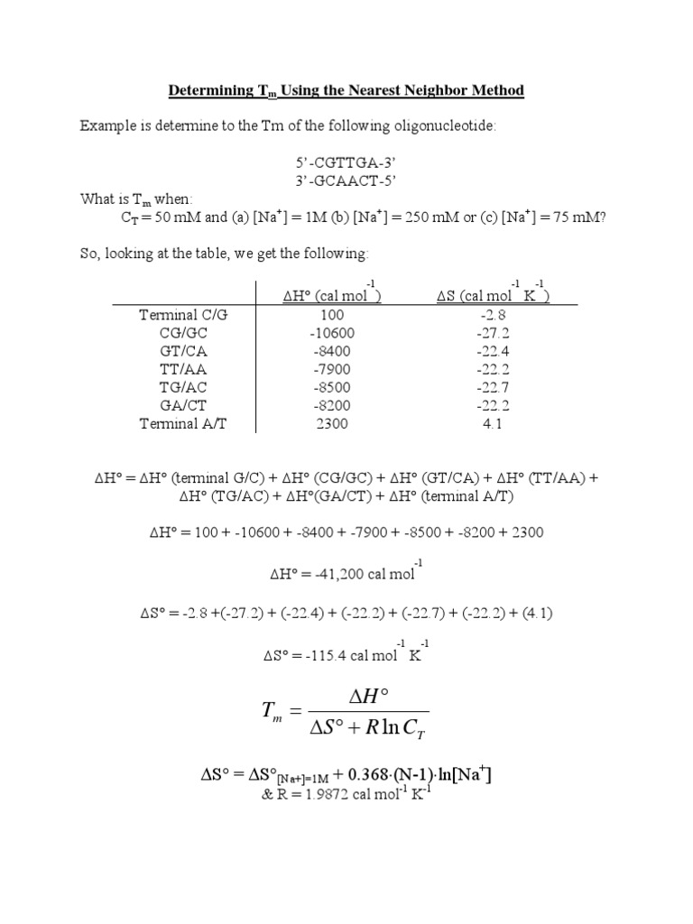 Calculating TM Example | PDF