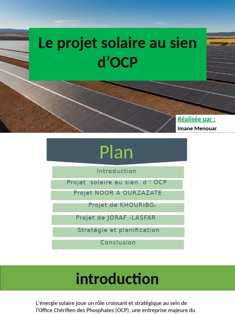 Projet l Ocp | PDF