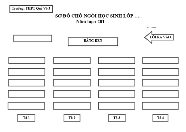 Mau So Do Cho Ngoi Cho Hoc Sinh Trong Lop Hoc | PDF