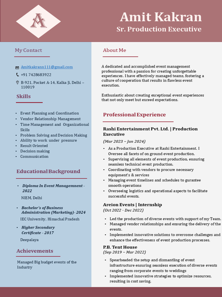 Amit Kakran CV | PDF