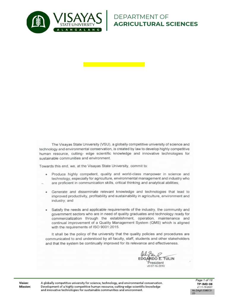 Course Syllabus - Crop Sci 21 Aug 10 2024 | PDF