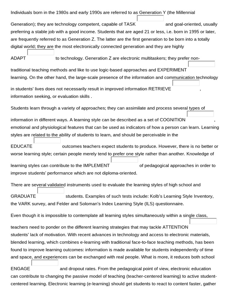 Individuals Born in The 1980s and Early 1990s Are Referred To As ...