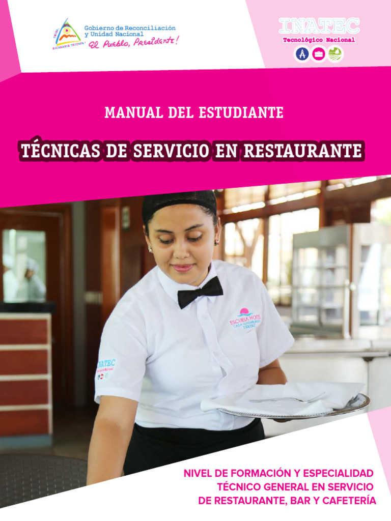 Manual Técnicas de Servicio en Restaurante. | PDF
