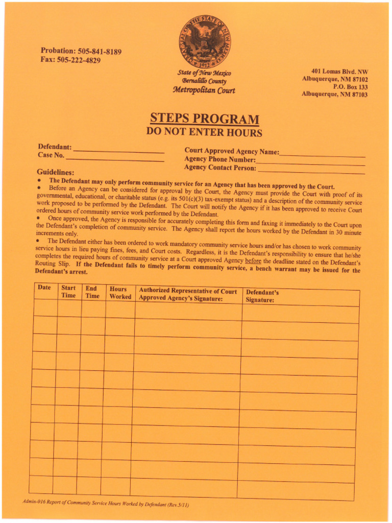 STEPS CS Hour Log | PDF