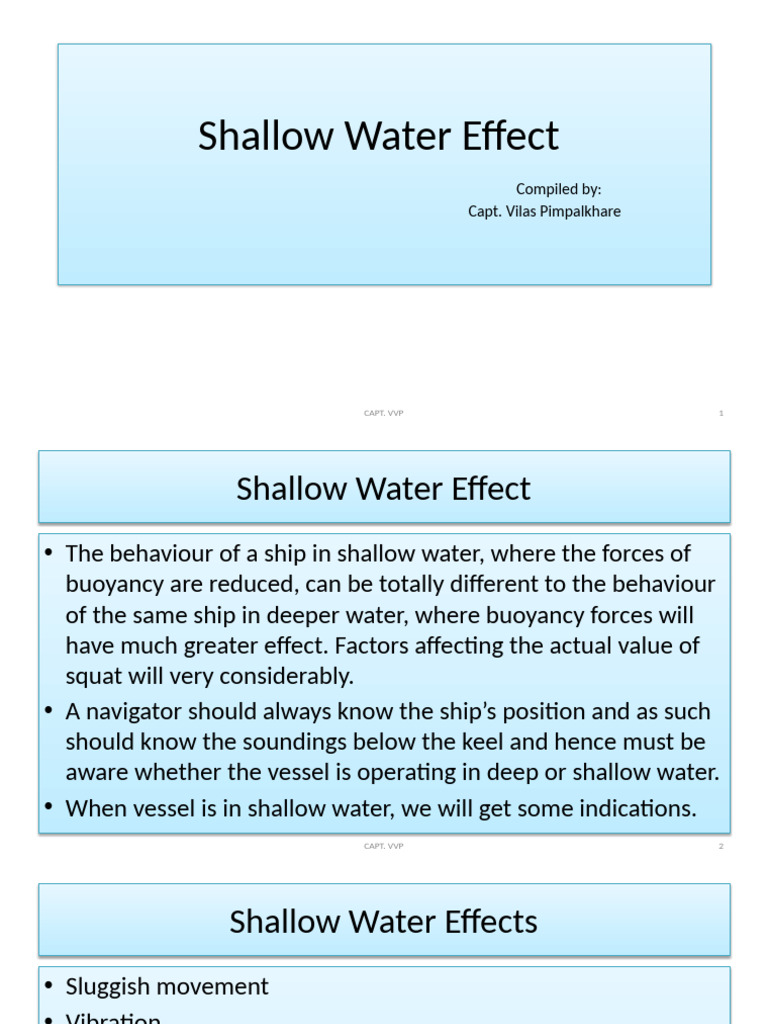 CP 1 - PPT 4 - 1 - Shallow Water Effects | PDF