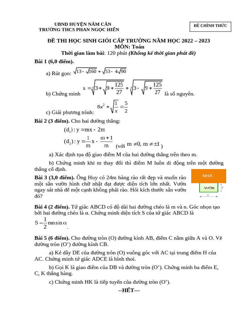 HSG L P 9 Cà Mau 22 - 23 | PDF