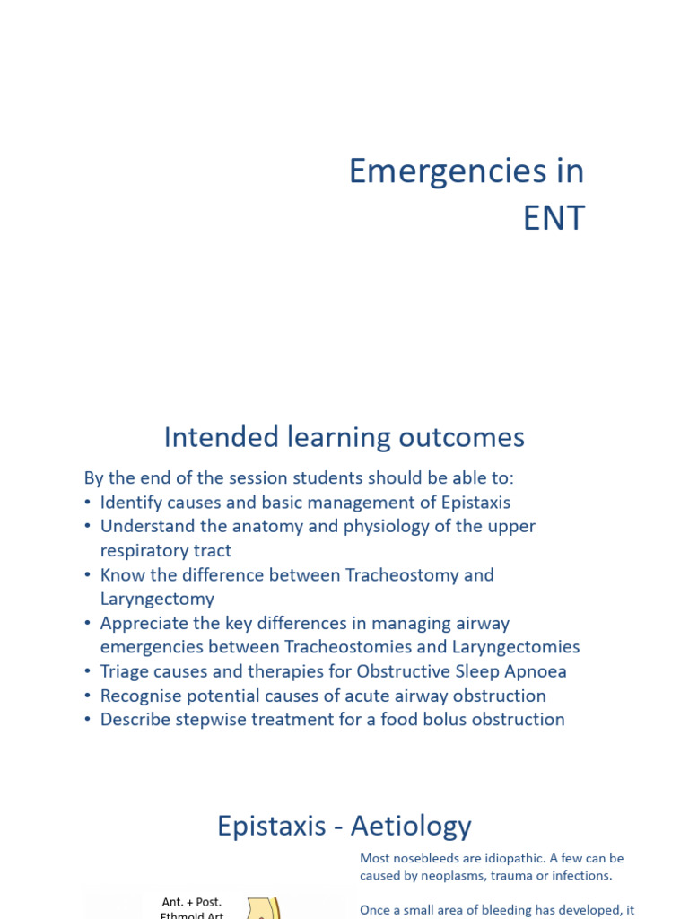 SSE (033) Emergencies in ENT | PDF