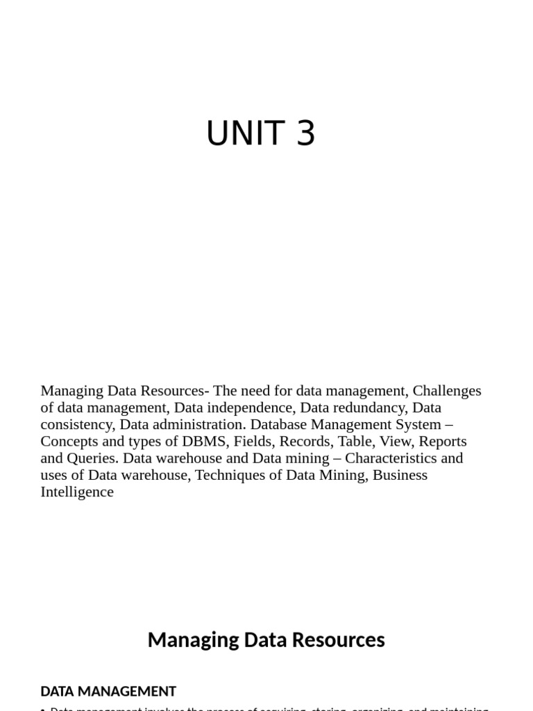 Unit 3 | PDF