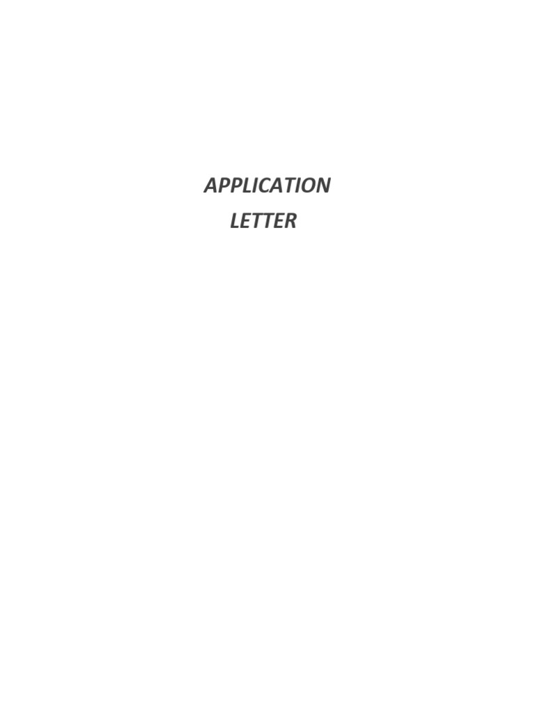 49 Application Letter | PDF