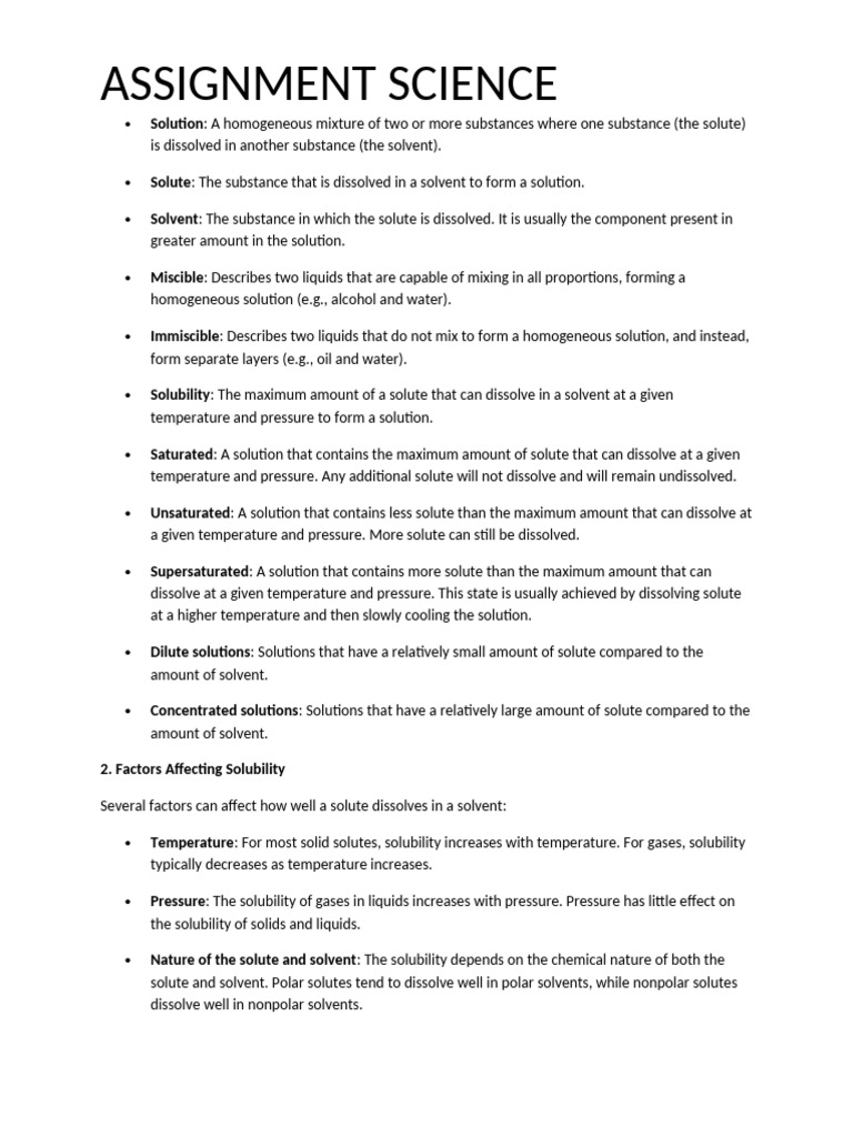 Assignment Science | PDF