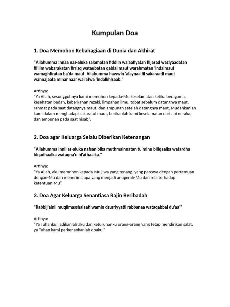 Kumpulan Doa | PDF