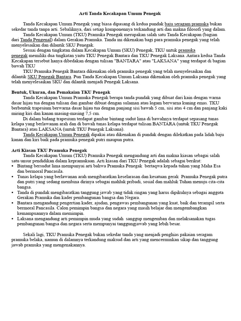 Pengenalan TKU | PDF