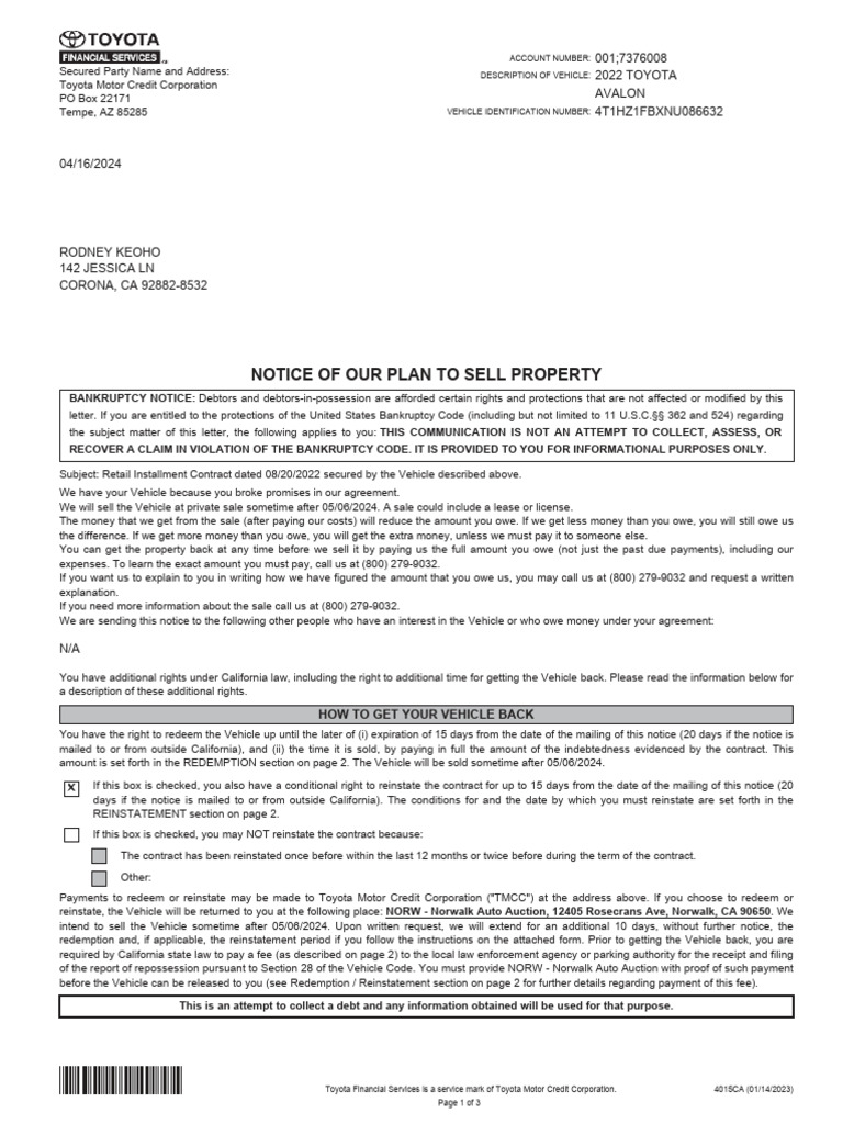 Rights Letter - Keoho | PDF