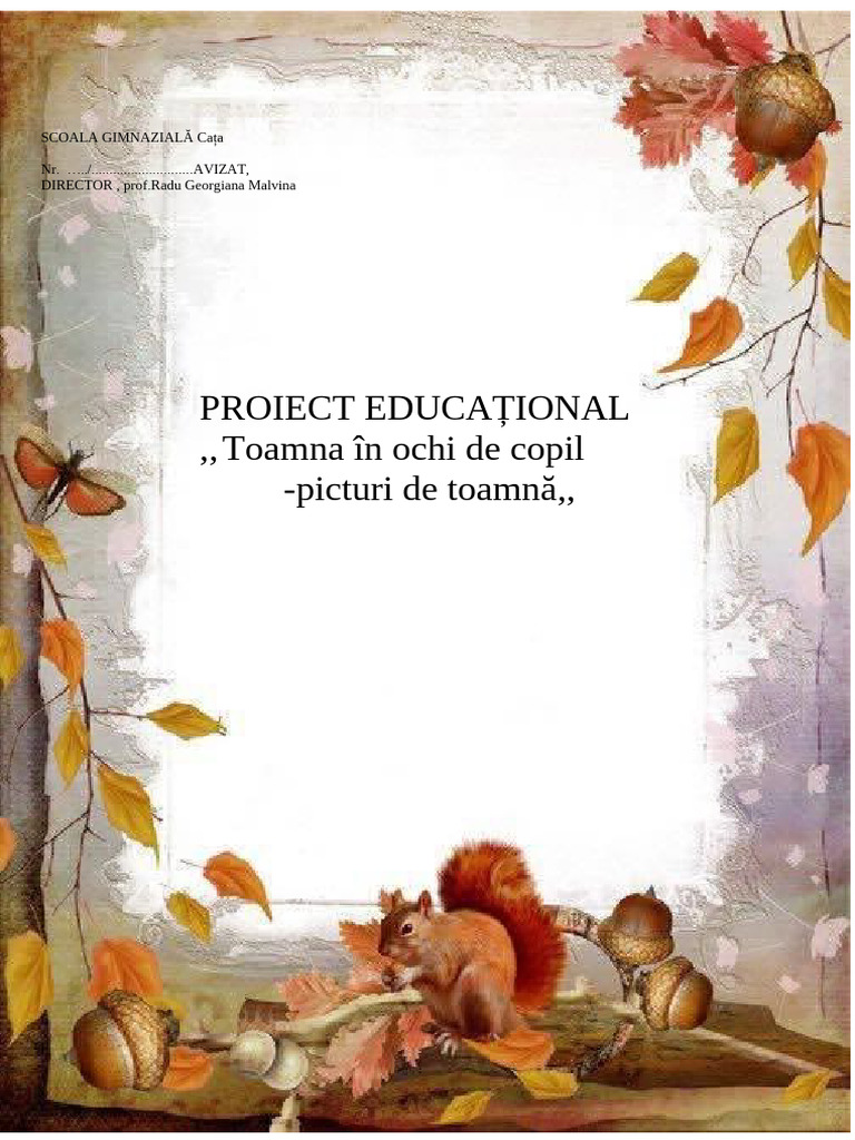Proiect Educational Carnavalul Toamnei | PDF