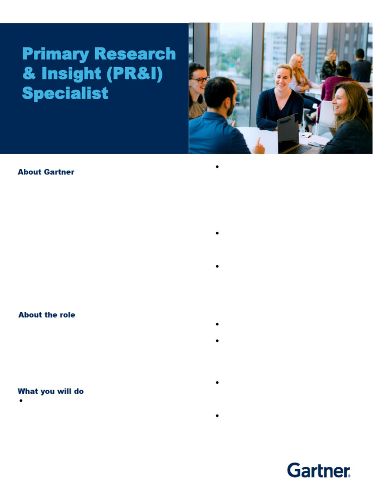 Gartner Campus JD PRI Specialist PRI 2024-25 | PDF